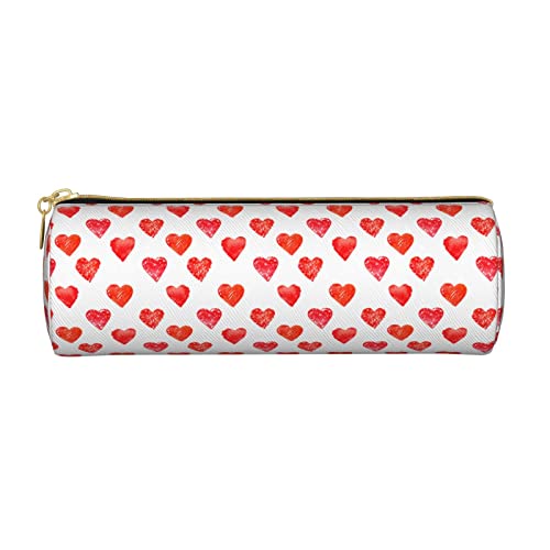 Love Heart Pencil Case Women Pen Pouch Simple Carrying Box for Adult With Smooth Zipper Durable Lightweight for Office Organizer Storage Bag