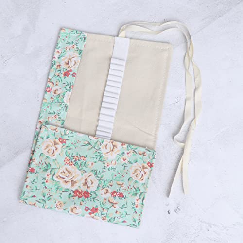 NUOBESTY Roll Up Pen Pouch Pencil Roll Wrap Colored Pencil case Pencil Holder case Roll- Up Pencil Bag 36 Slots Canvas Pencil Bag Roll