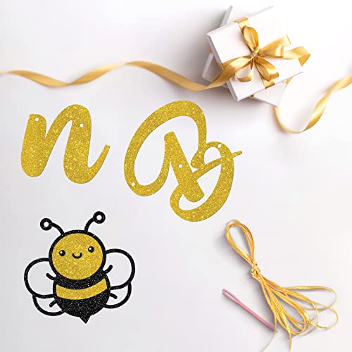 Halawawa Queen Bee Banner, Bumble Bee Theme Mother Birthday Mommy to Bee Party Decoration Banner, Bee Theme Party Mommy to Be Happy Birthday Mom Sign Banner Photo Booth Props