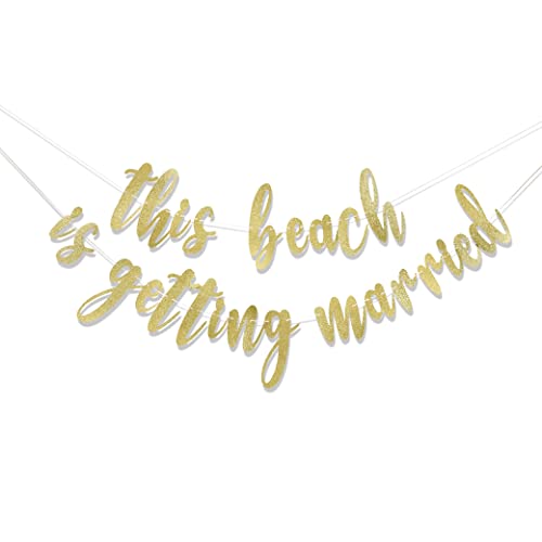 Bachelorette Banner - This beach is getting married banner, Beach Bachelorette banner，beach bachelorette banner, tropical bach, final flamingle, Beach bach