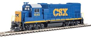 walthers trainline ho scale model emd gp15-1 – standard dc – csx (yn3; blue, yellow, white