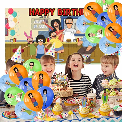 Bob Burgers Party Supplies Decorations Birthday Cake Topper Balloons Banner Backdrop Decor