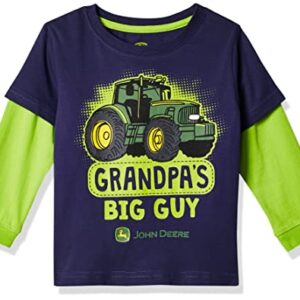 John Deere baby boys Long Sleeve T-shirt T Shirt, Blue, 3-4T US