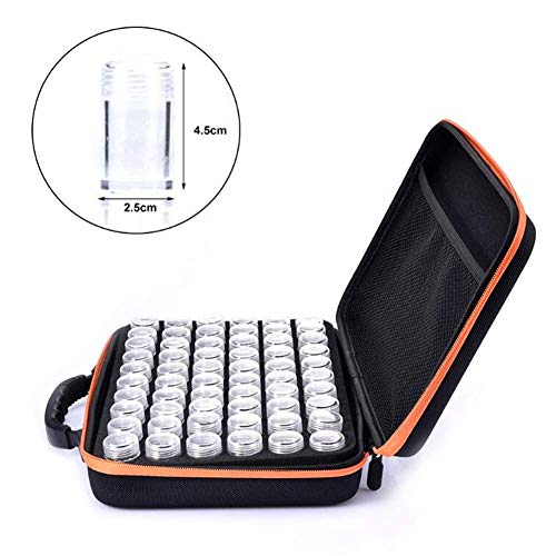 60 Slots Diamond Embroidery Box Diamond Painting Accessory Storage Case Container DIY Art Craft Jewelry Beads Sewing Pills Organizer Holder Clear Plastic Beads Cross Stitch Zipper Storage Bag Boxes