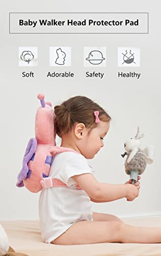 JunNeng Toddler Baby Head Protection Cushion Backpack Wear,Pink Butterfly