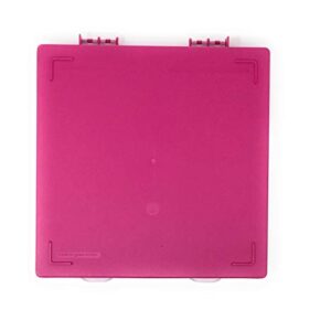 9" Square Fuchsia Plastic Hobbies & Crafts Organizer Storage Case with 8 Dividers for Odds and Ends