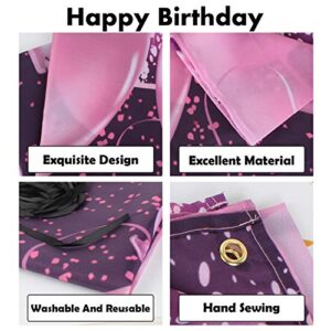 PAKBOOM Happy 30th Birthday Banner Backdrop - 30 Birthday Party Decorations Supplies for Women - Pink Purple Gold 4 x 6ft