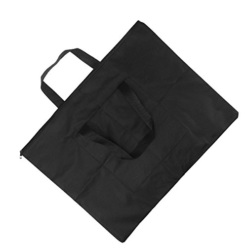 Healifty Art Portfolio Case with Handles Artist Portfolios Case Waterproof Drawing Painting Board Storage Bag (Black)