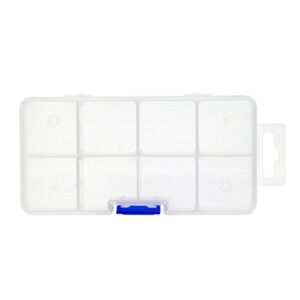 Saim Plastic Organizer Container Storage Box Adjustable Divider Removable 8 Grid Compartment for Jewelry Beads Earring Container Tool Fishing Hook Small Accessories 5 Pcs