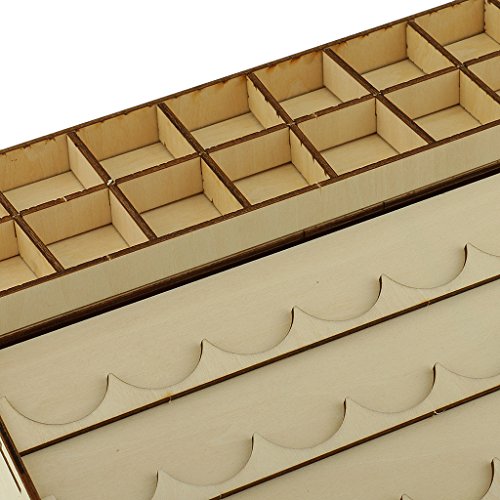 Jili Online Wooden Paint Bottles Rack Model Organizer Epoxy Tools Storage Box Holder Case #4