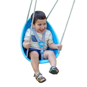 swurfer coconut – your child’s first swing with blister free rope and 3-point safety harness – indoor and outdoor – swing for babies and toddlers – ages 9 + months – up to 50 lbs