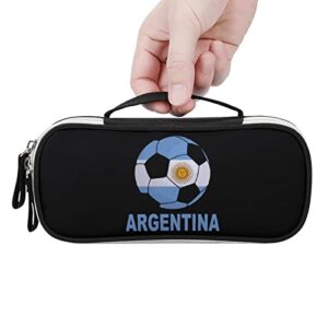 Argentina Soccer Pencil Case Bag /makeup Bag Carry on Large Capacity Stationery with Handle Pen Pouch Bags (8.3"×1.8"×4.3")