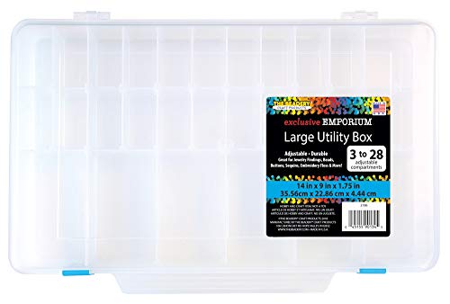 The Beadery Large Utility Box Storage Container, clear