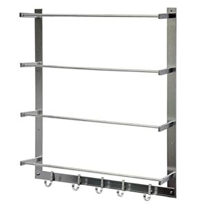 dnysysj wire spool rack,wire spool wall mount rack,conduit display & storage holder 4 rods with 5 hooks