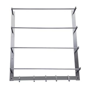 DNYSYSJ Wire Spool Rack,Wire Spool Wall Mount Rack,Conduit Display & Storage Holder 4 Rods with 5 Hooks