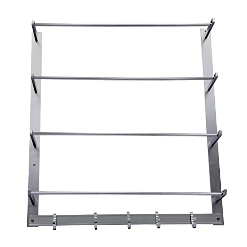 DNYSYSJ Wire Spool Rack,Wire Spool Wall Mount Rack,Conduit Display & Storage Holder 4 Rods with 5 Hooks