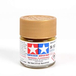 tamiya acrylic mini x-12 gold leaf 10ml bottle