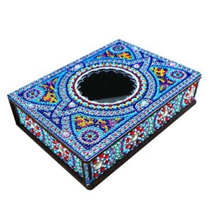 gazechimp diamond painting box mosaic art kit creative jewelry organizer storage boxes handmade diamond mosaic wooden box for home decoration, styled