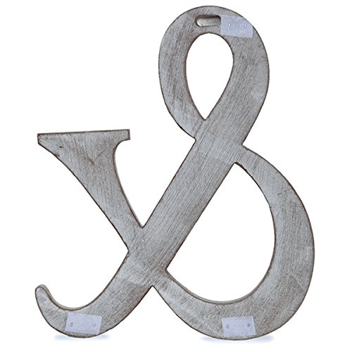 The Lucky Clover Trading & Wood Block Symbol, 24" L, Charcoal Grey Wall Letter, Gray