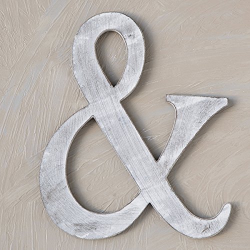 The Lucky Clover Trading & Wood Block Symbol, 24" L, Charcoal Grey Wall Letter, Gray