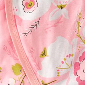 Little Planet by Carter's Baby Girls' Organic Cotton Wrap Sleep & Play, Pink Floral, 9 Months