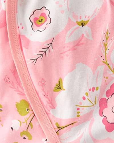 Little Planet by Carter's Baby Girls' Organic Cotton Wrap Sleep & Play, Pink Floral, 9 Months