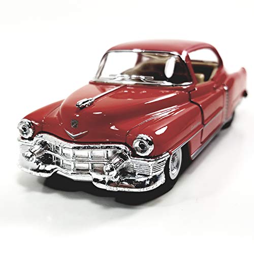 Kinsmart Cadillac Series 62 1953 Cherry Red 2 Door Coupe 1/43 O Scale Diecast Car