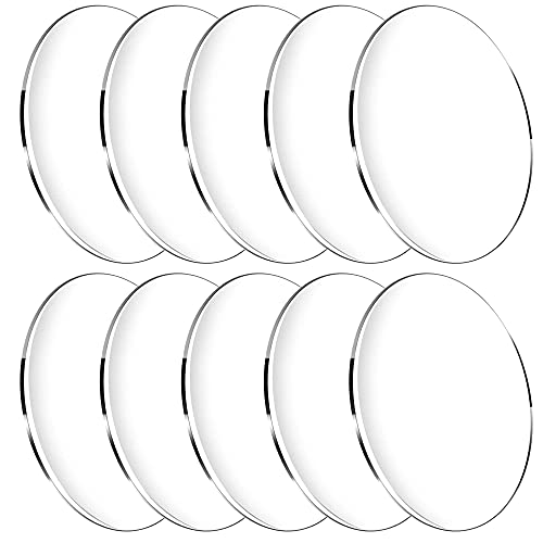 10 Pieces Clear Circle Acrylic Sheet, 1/8" Thickness, 5 Inch Plexiglass Circle Acrylic Disc Transparent Round Acrylic Blank Sign for Name Cards, Cricut Cutting, Painting and DIY Projects