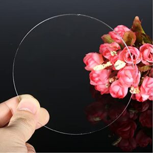 10 Pieces Clear Circle Acrylic Sheet, 1/8" Thickness, 5 Inch Plexiglass Circle Acrylic Disc Transparent Round Acrylic Blank Sign for Name Cards, Cricut Cutting, Painting and DIY Projects