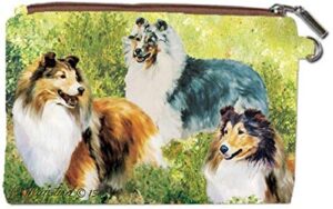 shetland sheepdog zippered pouch