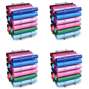 drole 4 sets 24 holes vinyl roll storage rack vinyl roll holders for craft room organizers and storage 1.96″ holes total 96 holes