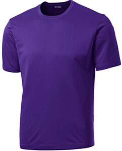 dri-equip youth athletic all sport training tee shirt,m-purple