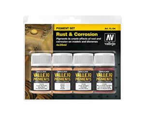 vallejo rust & corrosion pigment set 4 x 35ml paint