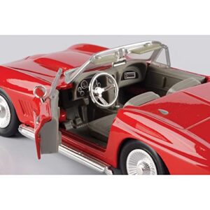 1967 Chevy Corvette, Red - Motormax 73224 - 1/24 Scale Diecast Model Toy Car