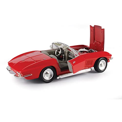 1967 Chevy Corvette, Red - Motormax 73224 - 1/24 Scale Diecast Model Toy Car