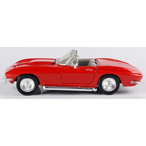 1967 Chevy Corvette, Red - Motormax 73224 - 1/24 Scale Diecast Model Toy Car