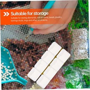 ADOCARN 20pcs Boxes 4 D Beads Sorting Picture Bead Art Glitter and Nail Organizer Diamonds Dot Crafts Case Mini Tools Diamond White Embroidery Plastic for Tool Container Transparent