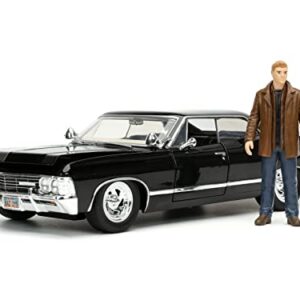 1967 Chevy Impala SS Sport Sedan Black & Dean Winchester Diecast Figurine Supernatural (2005-2020) TV Series 1/24 Diecast Model Car by Jada 32250