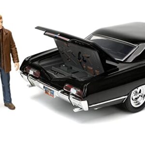 1967 Chevy Impala SS Sport Sedan Black & Dean Winchester Diecast Figurine Supernatural (2005-2020) TV Series 1/24 Diecast Model Car by Jada 32250