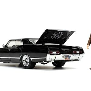 1967 Chevy Impala SS Sport Sedan Black & Dean Winchester Diecast Figurine Supernatural (2005-2020) TV Series 1/24 Diecast Model Car by Jada 32250