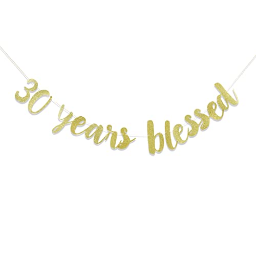 30 Years Blessed Banner - 30th Birthday Banner,30th Birthday Banner Party Decorations,30th Anniversary Banner,30 Birthday Banner Sign