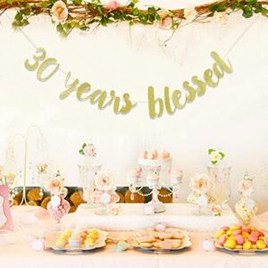 30 Years Blessed Banner - 30th Birthday Banner,30th Birthday Banner Party Decorations,30th Anniversary Banner,30 Birthday Banner Sign