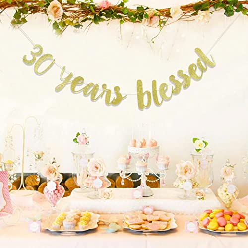 30 Years Blessed Banner - 30th Birthday Banner,30th Birthday Banner Party Decorations,30th Anniversary Banner,30 Birthday Banner Sign