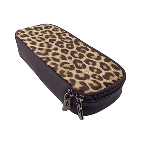 Fun leopard print Pencil Pouch, Pencil Bag Flip Pen Box, Large Capacity Compartment Pencil Pouches School Teenagers Boys And Girls