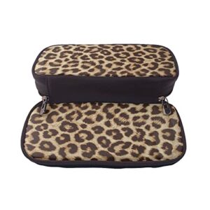 Fun leopard print Pencil Pouch, Pencil Bag Flip Pen Box, Large Capacity Compartment Pencil Pouches School Teenagers Boys And Girls