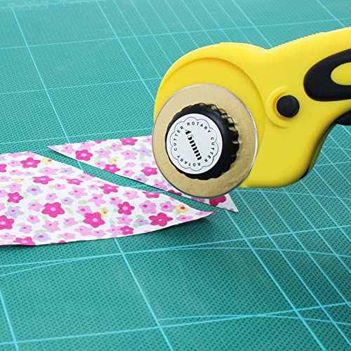 AUTOTOOLHOME 45mm Rotary Cutter Set with 10 Pack Titanium Rotary Blades Fabric Cutter SKS-7 Quilting Sewing Patchwork Tool