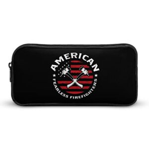 american fearless firefighter pencil case pencil pouch coin pouch cosmetic bag office stationery organizer