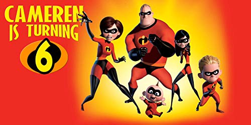 Personalized Birthday Banner for Incredibles Theme Party 24"x 48" or 42"x84"