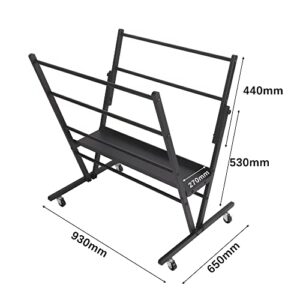 MYOYAY Movable Art Metal Print Rack, Printing Drying Display, Storage Stand for Artworks, Posters, Prints, Great Assistant for Shows & Galleries, Easy Moving with Rolling Casters, Well Hold 330Lb