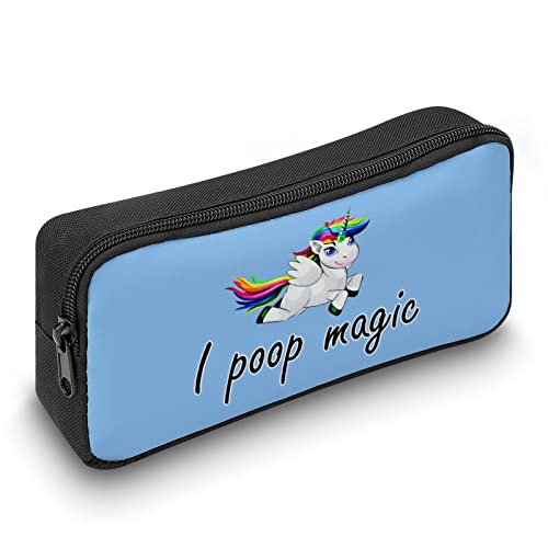 Unicorn I Poop Magic Pencil Case Pencil Pouch Coin Pouch Cosmetic Bag Office Stationery Organizer